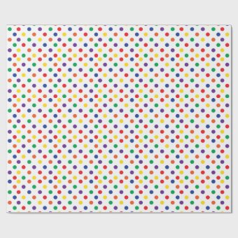 Colorful Fun Polka Dots Wrapping Paper | Zazzle