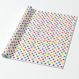 Colorful Fun Polka Dots Wrapping Paper | Zazzle