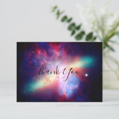 Colorful Galaxy Thank You Card | Zazzle