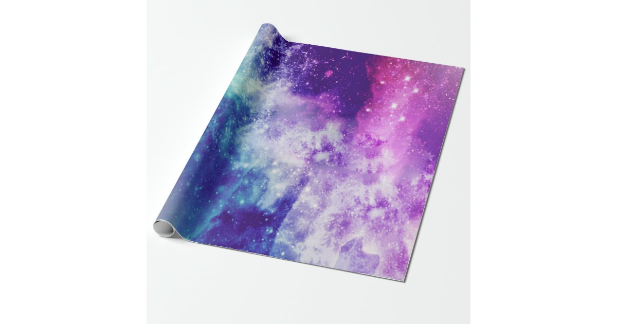 Colorful Galaxy Wrapping Paper | Zazzle