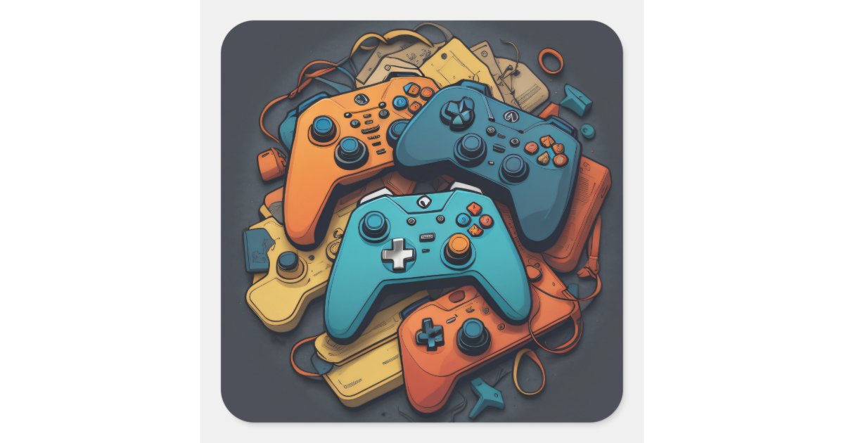 Colorful Game Controller Stickers | Zazzle