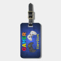 Colorful Gamer Video Game Personalized Luggage Tag | Zazzle