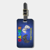 Colorful Gamer Video Game Personalized Luggage Tag | Zazzle