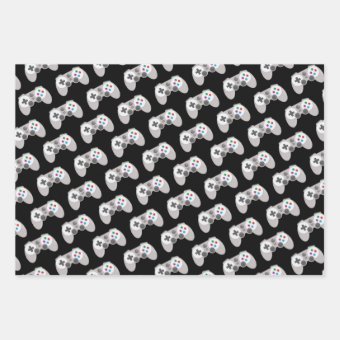 Colorful Gamer Video Game Wrapping Paper Sheets | Zazzle