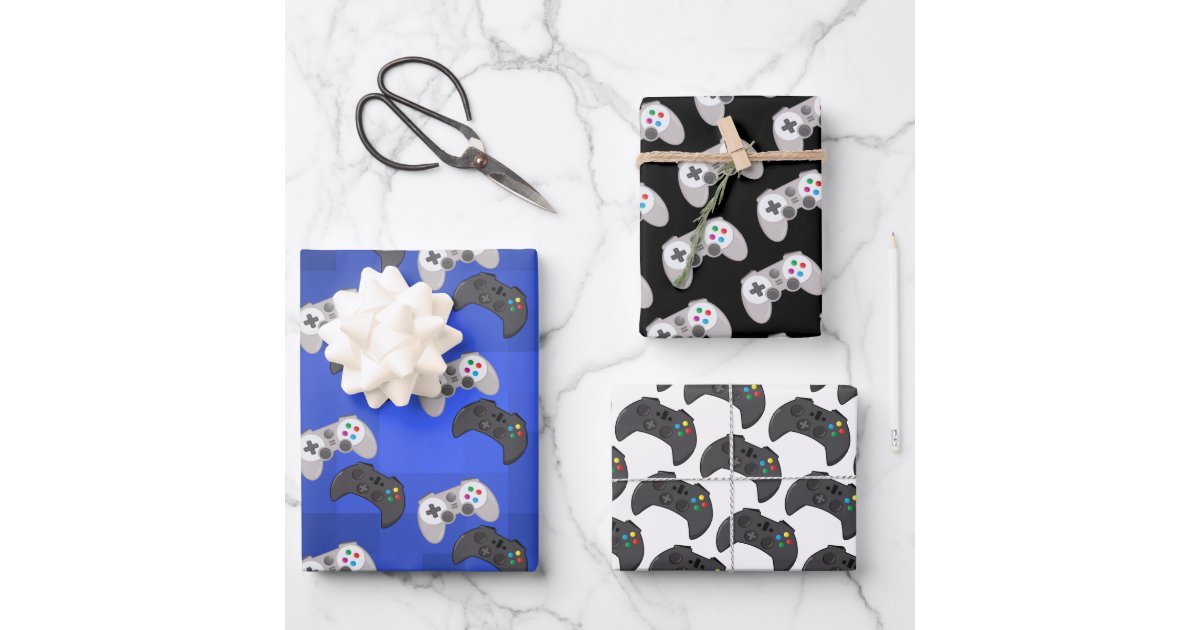 Colorful Gamer Video Game Wrapping Paper Sheets | Zazzle