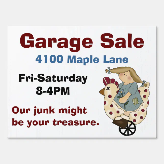 Colorful Garage Sale Yard Sign | Zazzle