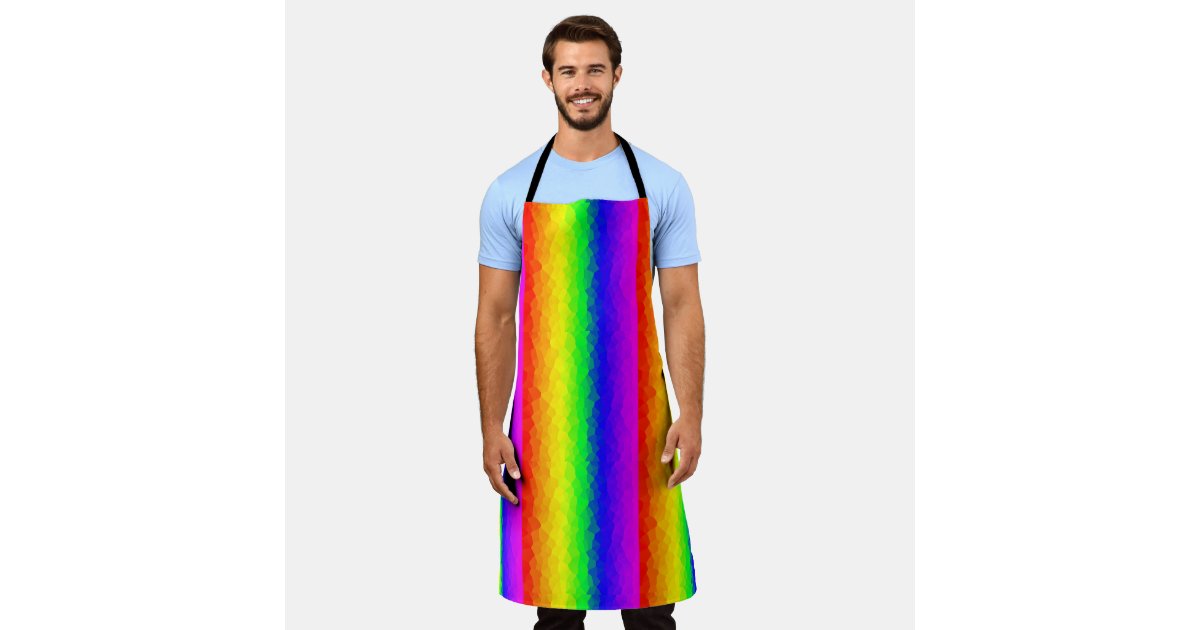 Colorful Gay LGBT Rainbow Flag Design Stripes Apron | Zazzle