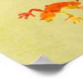 Colorful geckos watercolor illustration poster | Zazzle