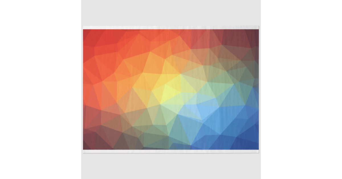 Colorful Geometric Decoupage Background Tissue Paper | Zazzle