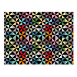 Rainbow Geometric Pinwheel Pattern Fabric | Zazzle.com