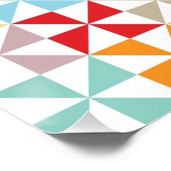 Colorful Geometric Pinwheel Poster | Zazzle