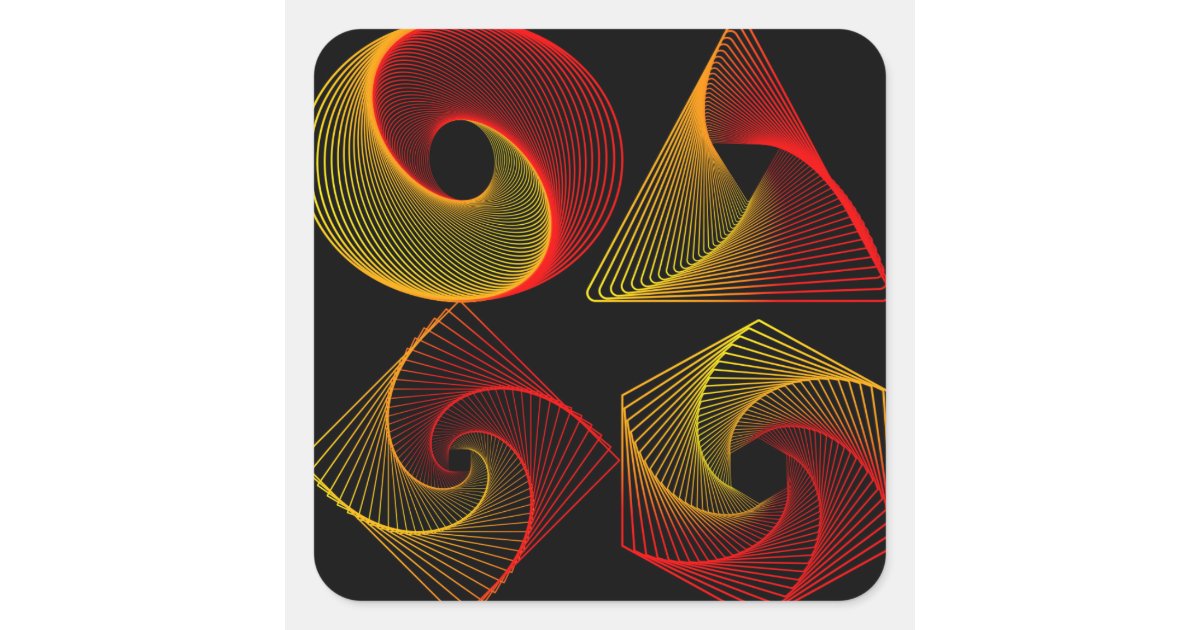 Colorful Geometric Shapes Stickers | Zazzle