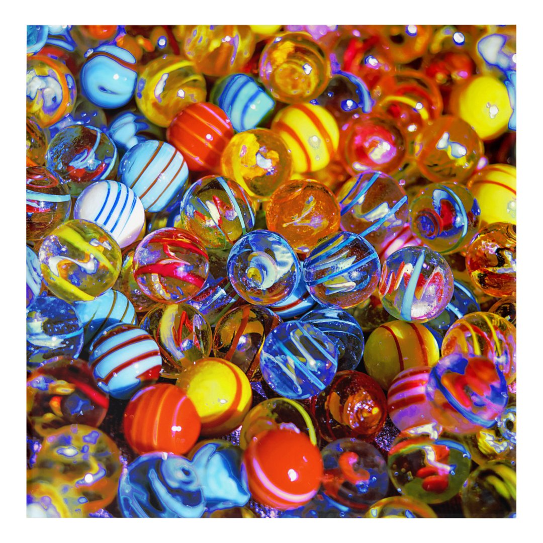 Colorful Glass Marbles Acrylic Print | Zazzle