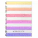 Colorful Glitter Stripes Notebook | Zazzle