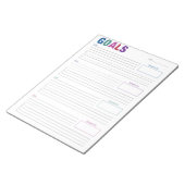 Colorful Goal Tracking Notepad | Zazzle