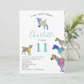 Colorful Goats Birthday Party Invitation | Zazzle