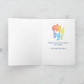 Colorful Goodbye and Good Luck Farewell Card | Zazzle