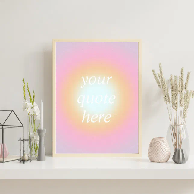 Colorful Gradient Custom Motivational Quote Poster | Zazzle