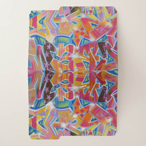 Colorful Graffiti Design File Folders Set | Zazzle