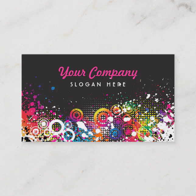 Colorful Grunge Business Card | Zazzle