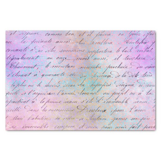 Colorful Grunge Vintage Calligraphy Tissue Paper | Zazzle.com