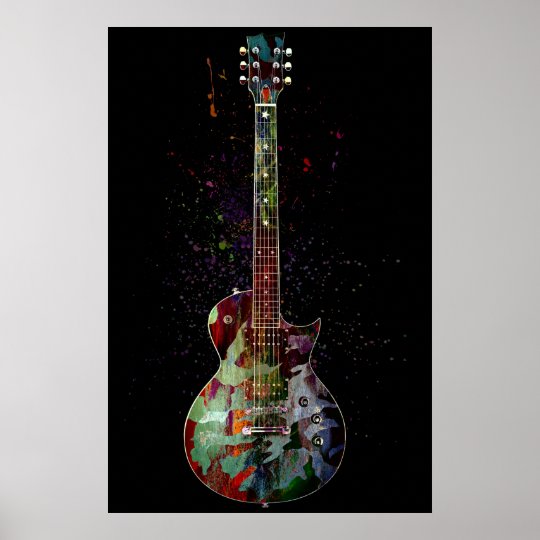 Colorful guitar poster | Zazzle.com