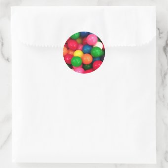 Colorful Gum Ball Candy Classic Round Sticker | Zazzle