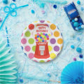 Colorful Gumballs Personalized Party Plates | Zazzle