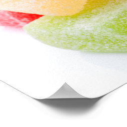 Colorful Gummy Square Sweets Poster | Zazzle