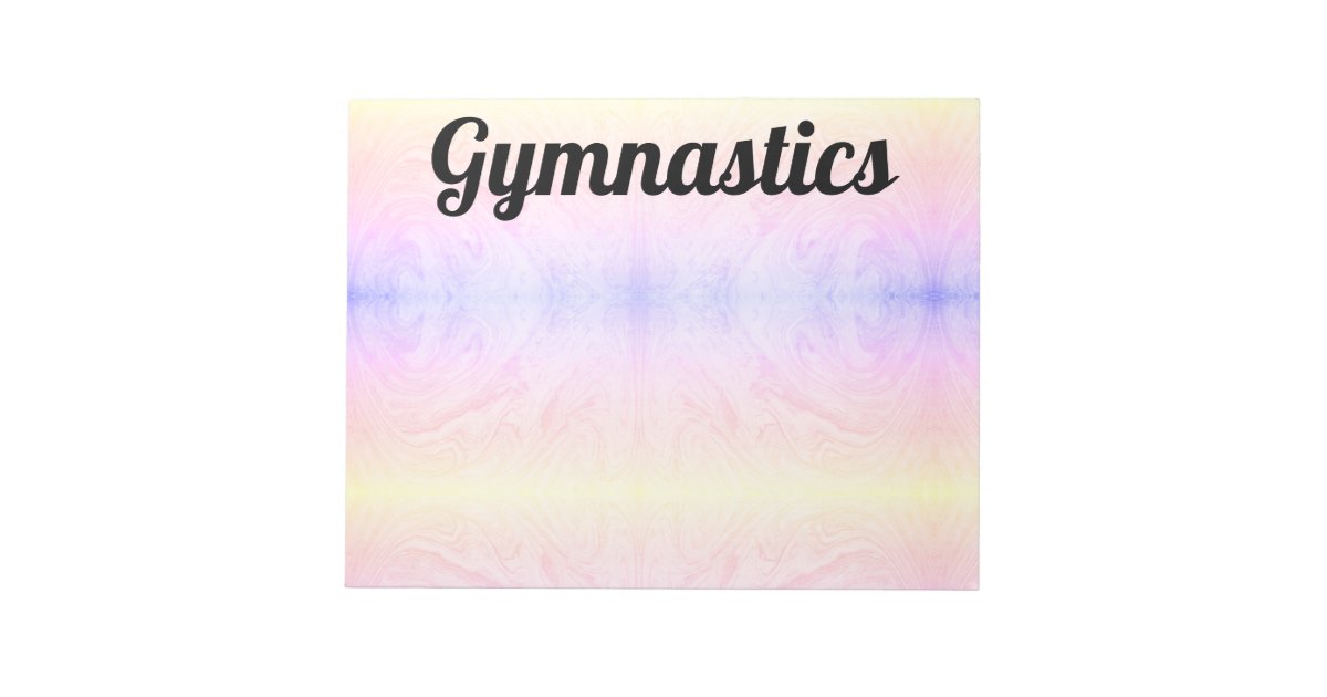 Colorful GYMNASTICS Notepad | Zazzle