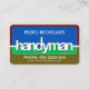 Colorful Handyman Signage Frame Business Card | Zazzle
