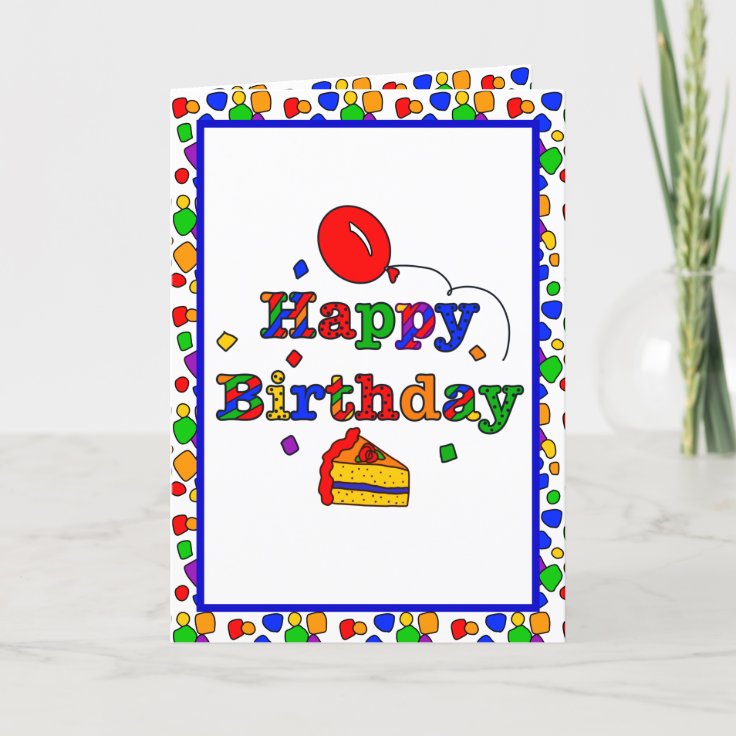 Colorful Happy Birthday Card | Zazzle