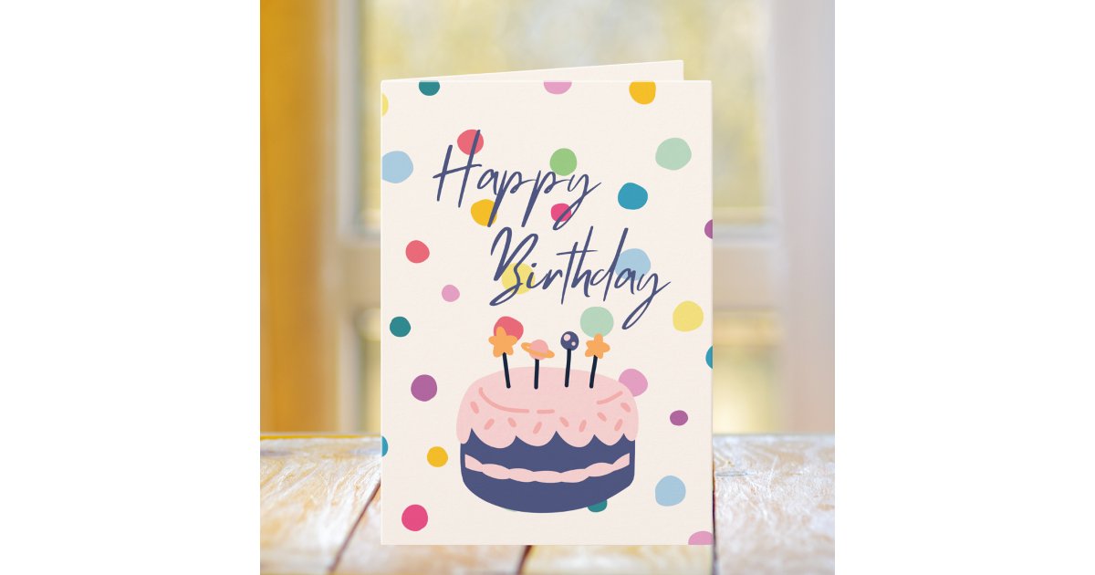 Colorful Happy Birthday Card | Zazzle