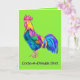 Colorful Happy Birthday Rooster Card | Zazzle