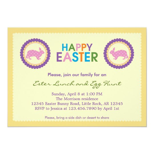 Colorful Happy Easter Invitation | Zazzle.com