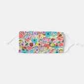 Colorful Happy Floral Pattern Cute Wild Flowers Adult Cloth Face Mask ...