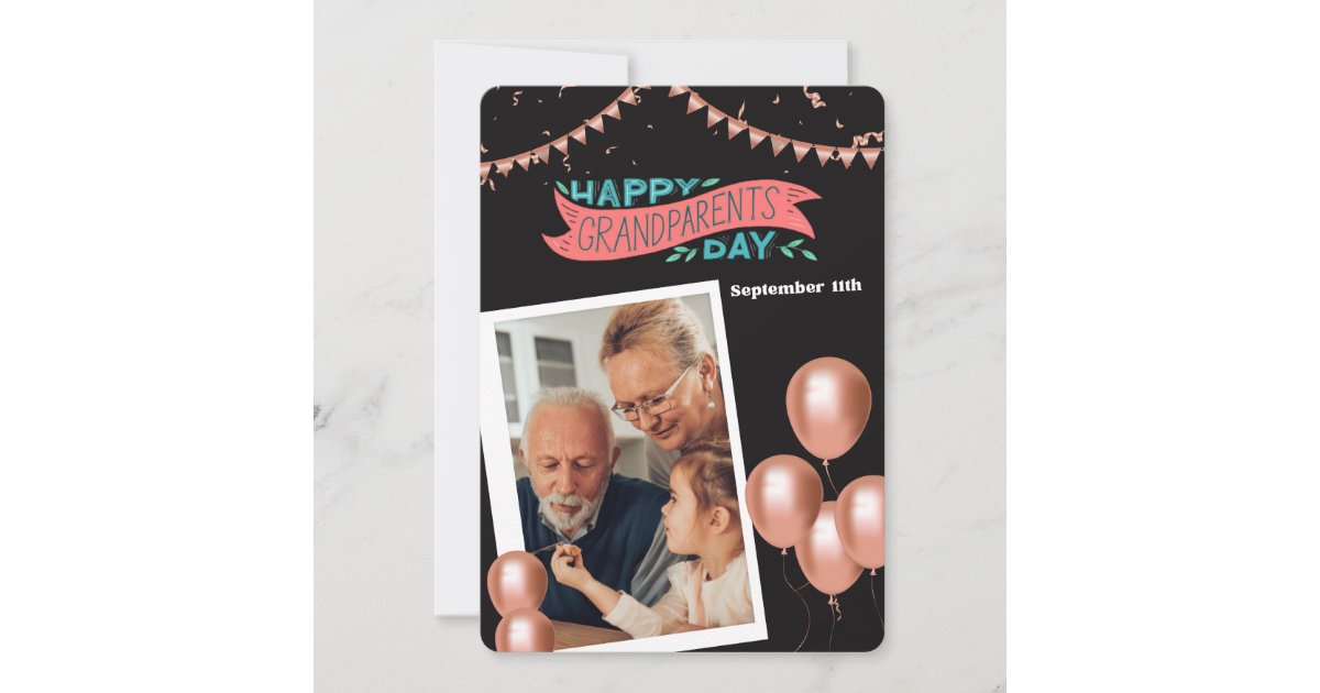 Colorful Happy Grandparents Day Invitation | Zazzle