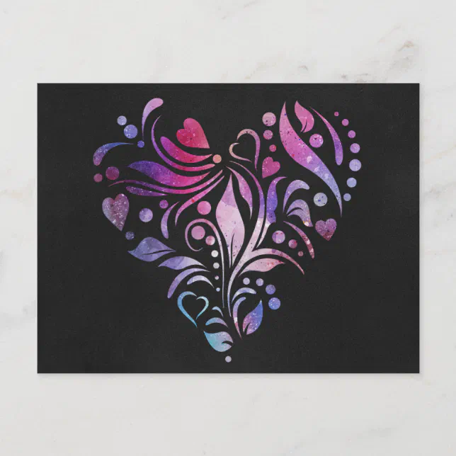 Colorful Heart Postcard | Zazzle