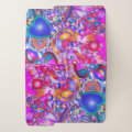 Colorful Hearts and Flowers Abstract Pattern File Folder | Zazzle