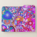 Colorful Hearts and Flowers Abstract Pattern File Folder | Zazzle