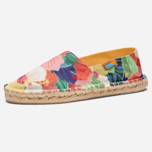 Colorful Hibiscus Pattern | Monogram Espadrilles | Zazzle