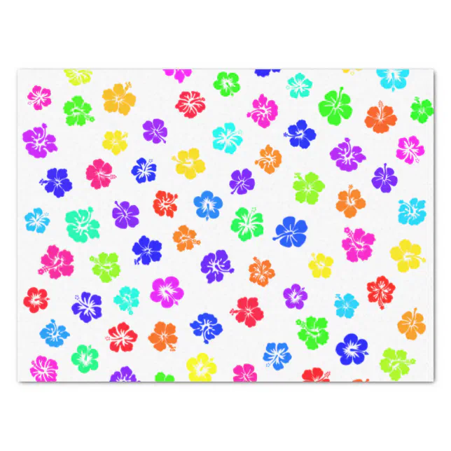 Colorful Hibiscus Print Tissue Paper | Zazzle