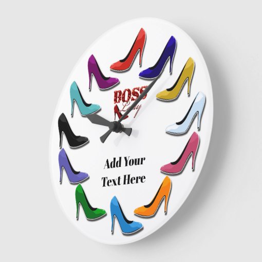 Colorful High Heel Shoe Wall Clock | Zazzle