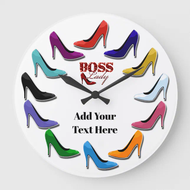 Colorful High Heel Shoe Wall Clock | Zazzle