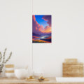 Colorful Hillside Valley Poster | Zazzle