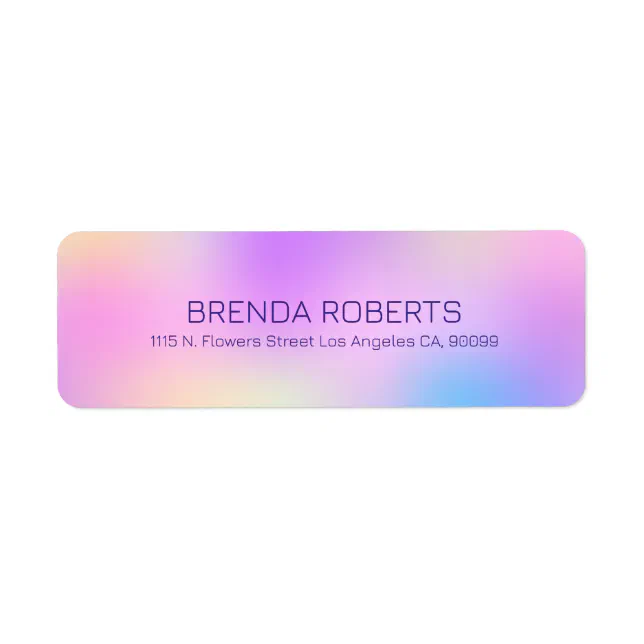 Colorful holographic background label | Zazzle