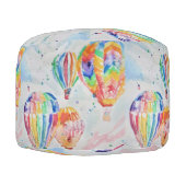 Colorful Hot Air Balloon Childs Foot Stool Pouffe Pouf | Zazzle
