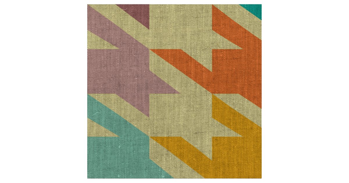 Colorful Houndstooth Seamless Pattern Fabric | Zazzle