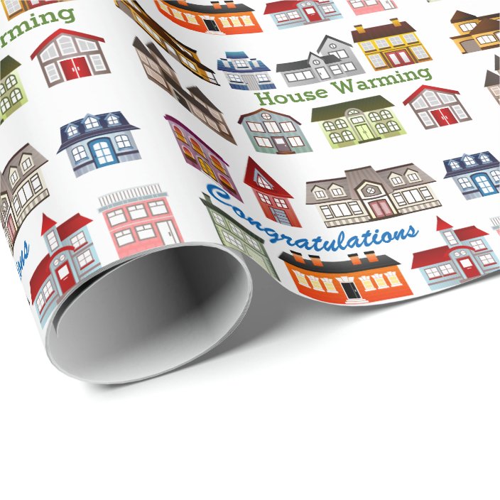 Colorful House Warming Wrapping Paper | Zazzle.com