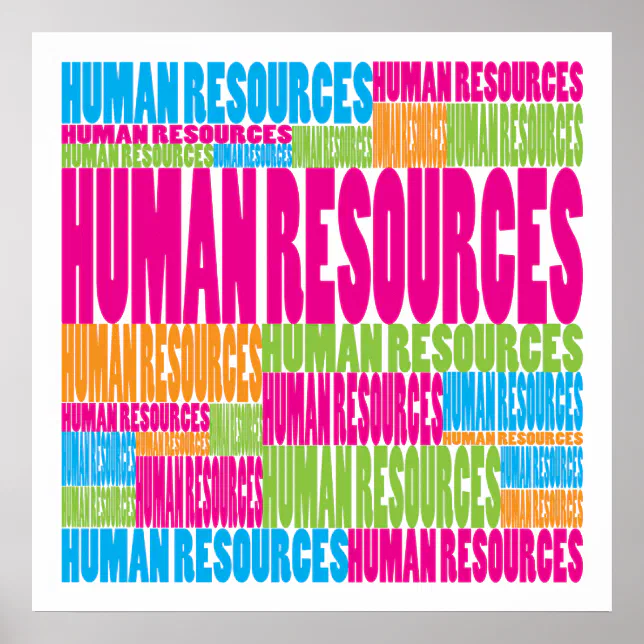 Colorful Human Resources Poster | Zazzle